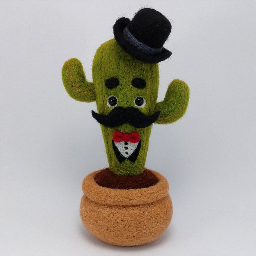 Cute Cactus, Wool Felt Cactus, 15cm Tall Cactus Sculpture - Etsy