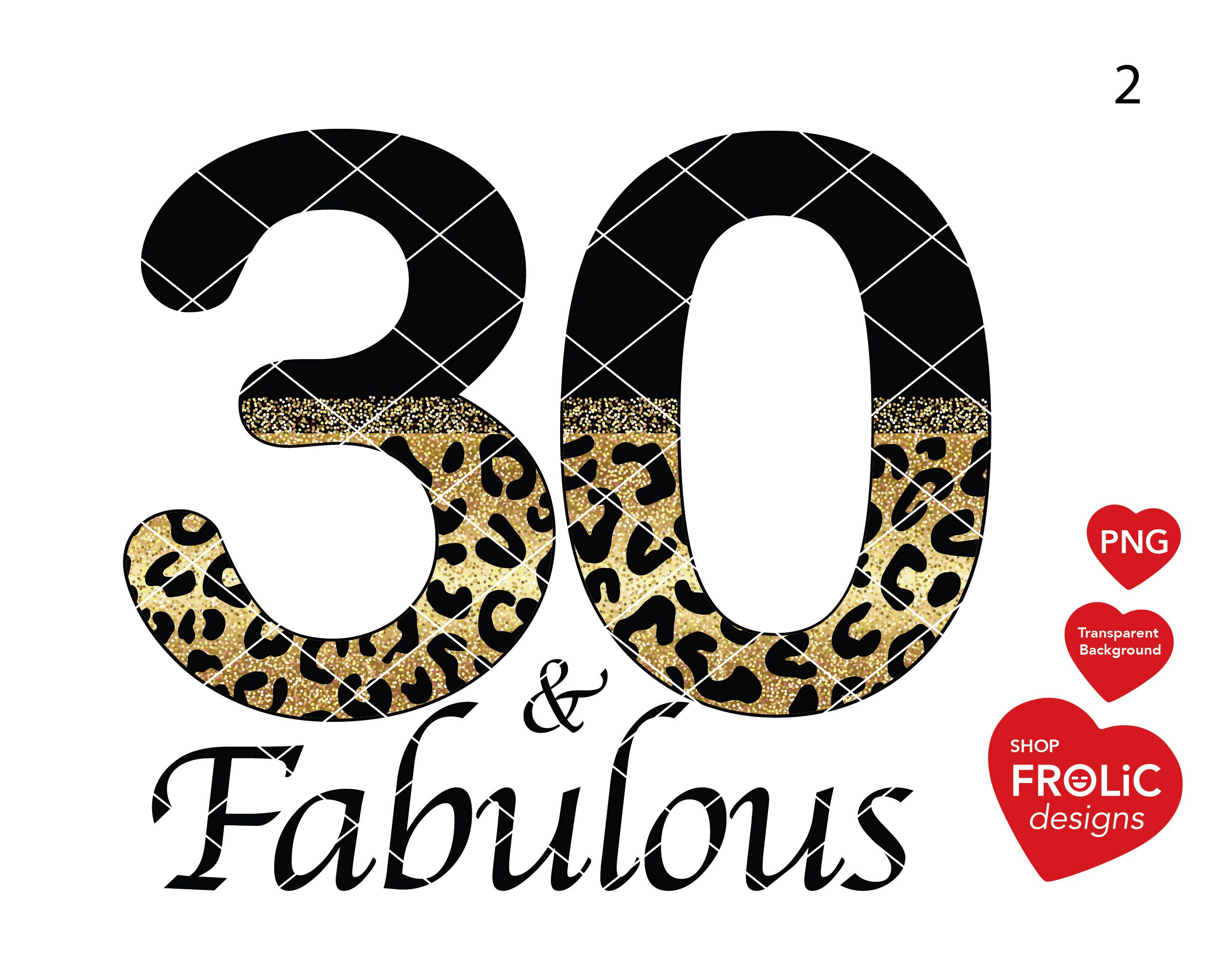 30th Birthday Women, 30 and Fabulous, Bundle 2 Designs, 30th Birthday ...