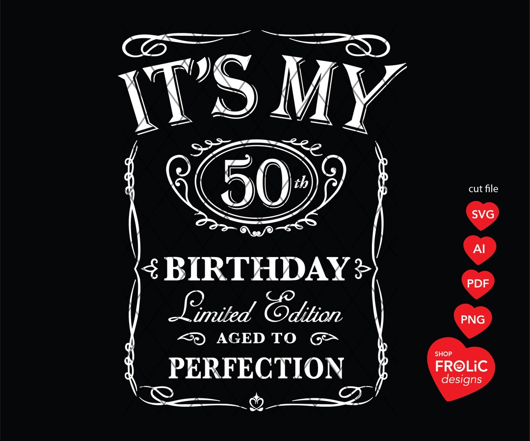 Its My 50th Birthday SVG Limited Edition SVG Aged to Perfection SVG ...