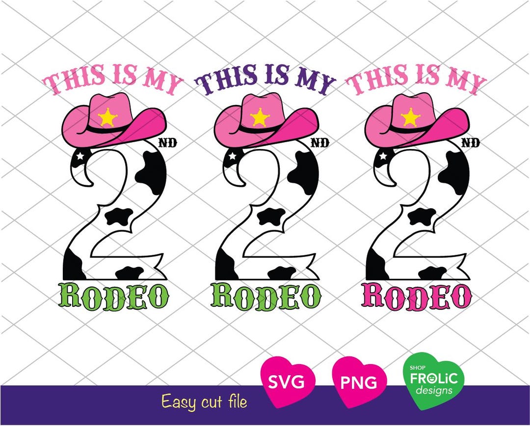This is My Second Rodeo SVG 2nd Birthday Girl Shirt Design SVG Second ...