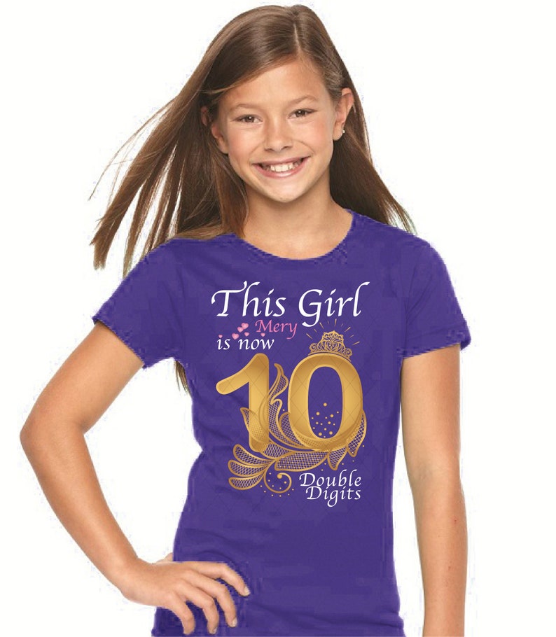 10th Birthday Girl This Girl is Now Double Digits Bundle 2 - Etsy