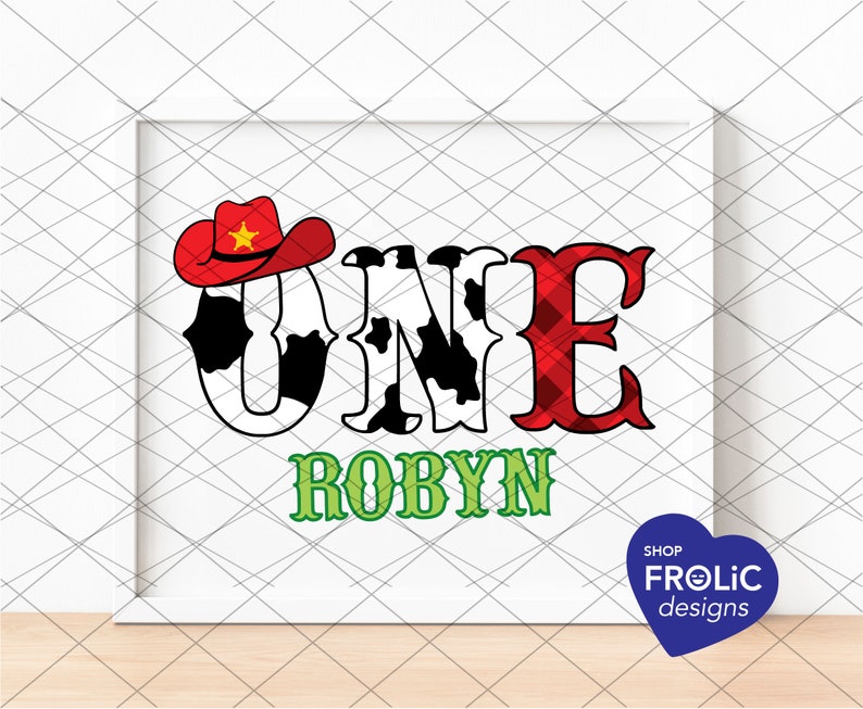 Cow ONE SVG 1st Birthday Shirt Boy SVG One Western First - Etsy