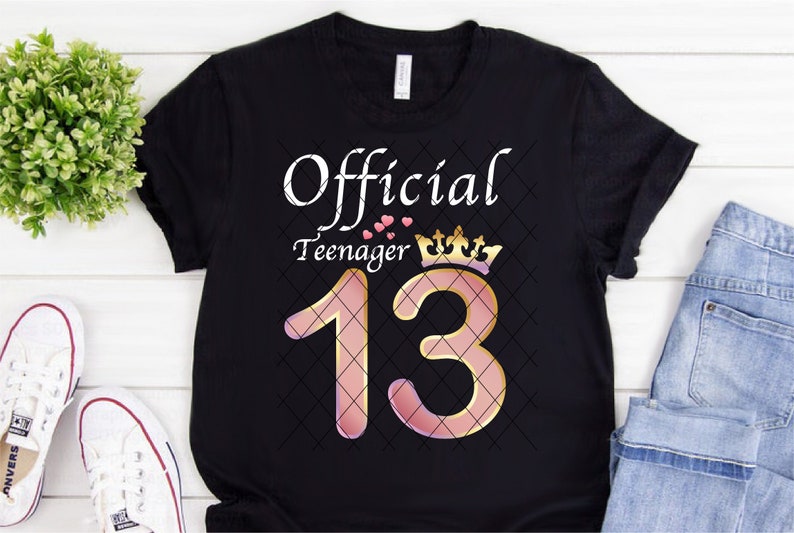 13th Birthday SVG Official Teenager Svg 13th Birthday Shirt - Etsy