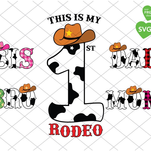 My First Rodeo Birthday Svg - Etsy