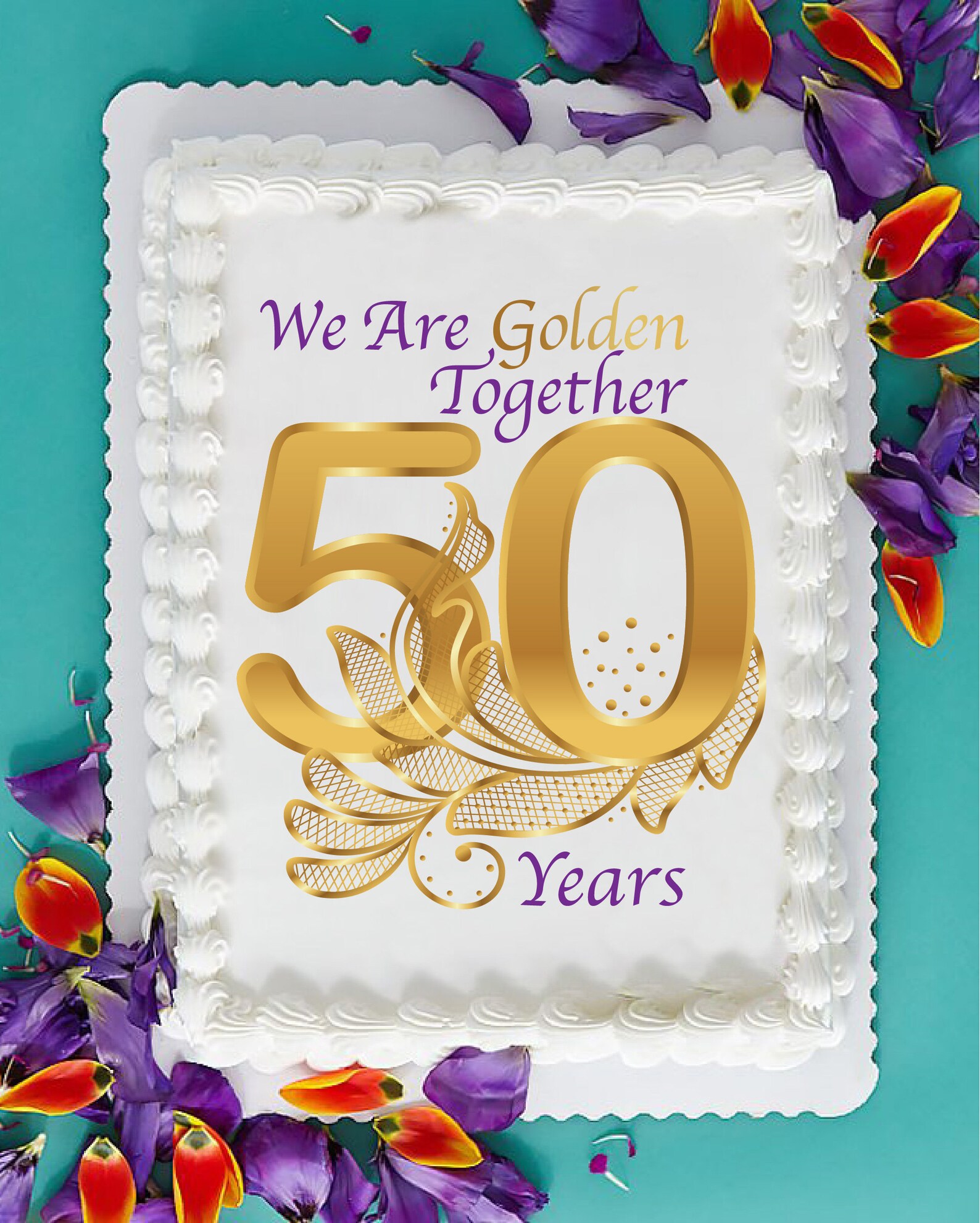 50th Anniversary Wedding Tumbler Wrap We Are Golden Together 50 Years ...
