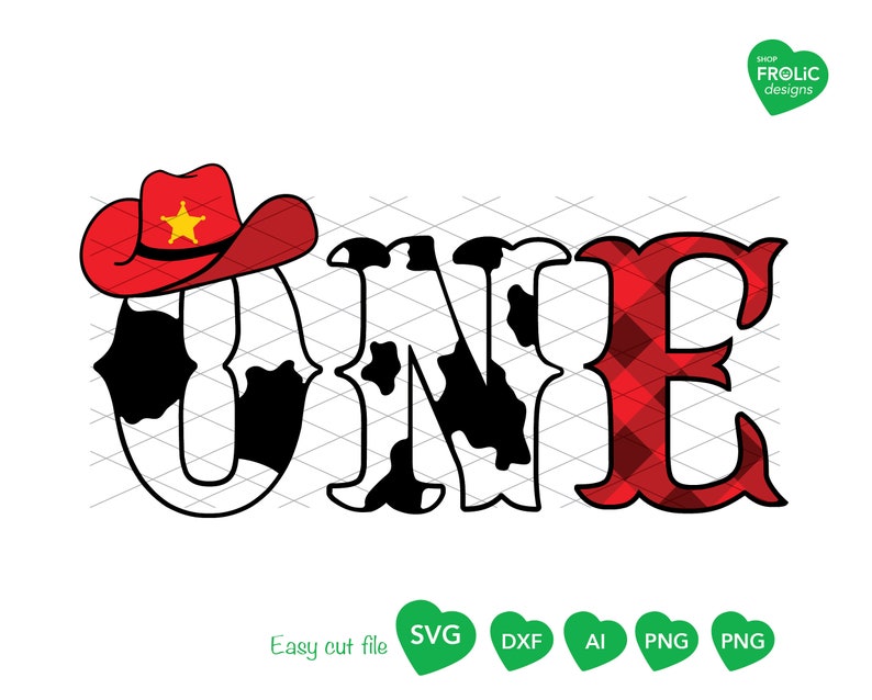 Cow ONE SVG 1st Birthday Shirt Boy SVG One Western First - Etsy