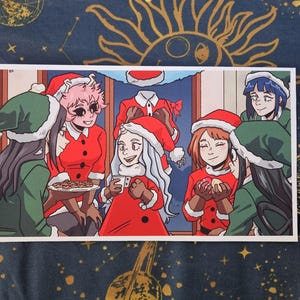 My Hero Academia Girls Christmas Glossy Art Prints MHA BNHA - Etsy