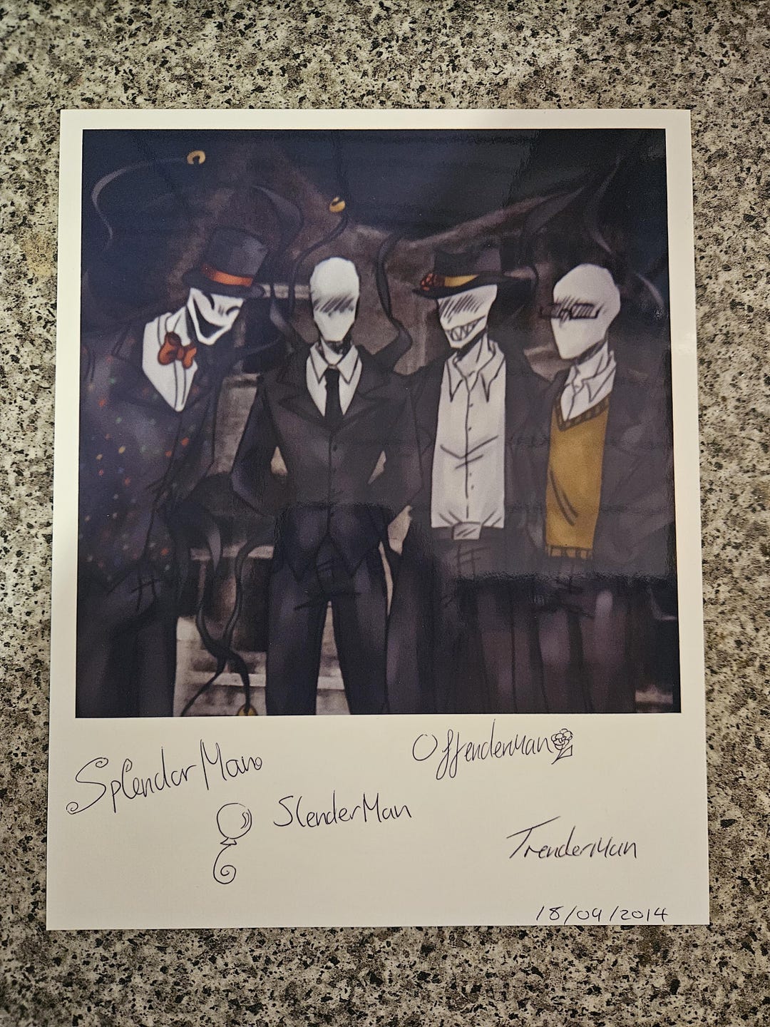 Slender Brothers Large Polaroid Print | Creepypasta | Horror - Etsy
