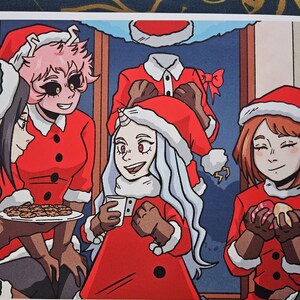 My Hero Academia Girls Christmas Glossy Art Prints MHA BNHA - Etsy