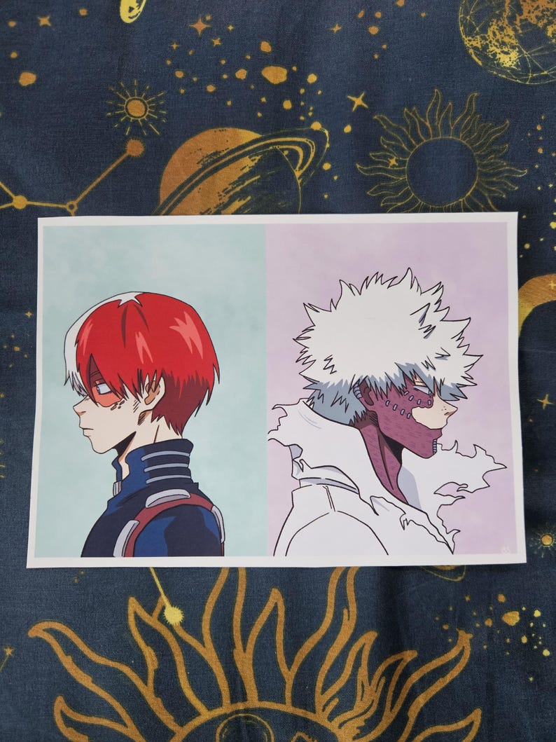 My Hero Academia A5 & A4 Glossy Art Prints MHA BNHA Dabi Toya Todoroki ...