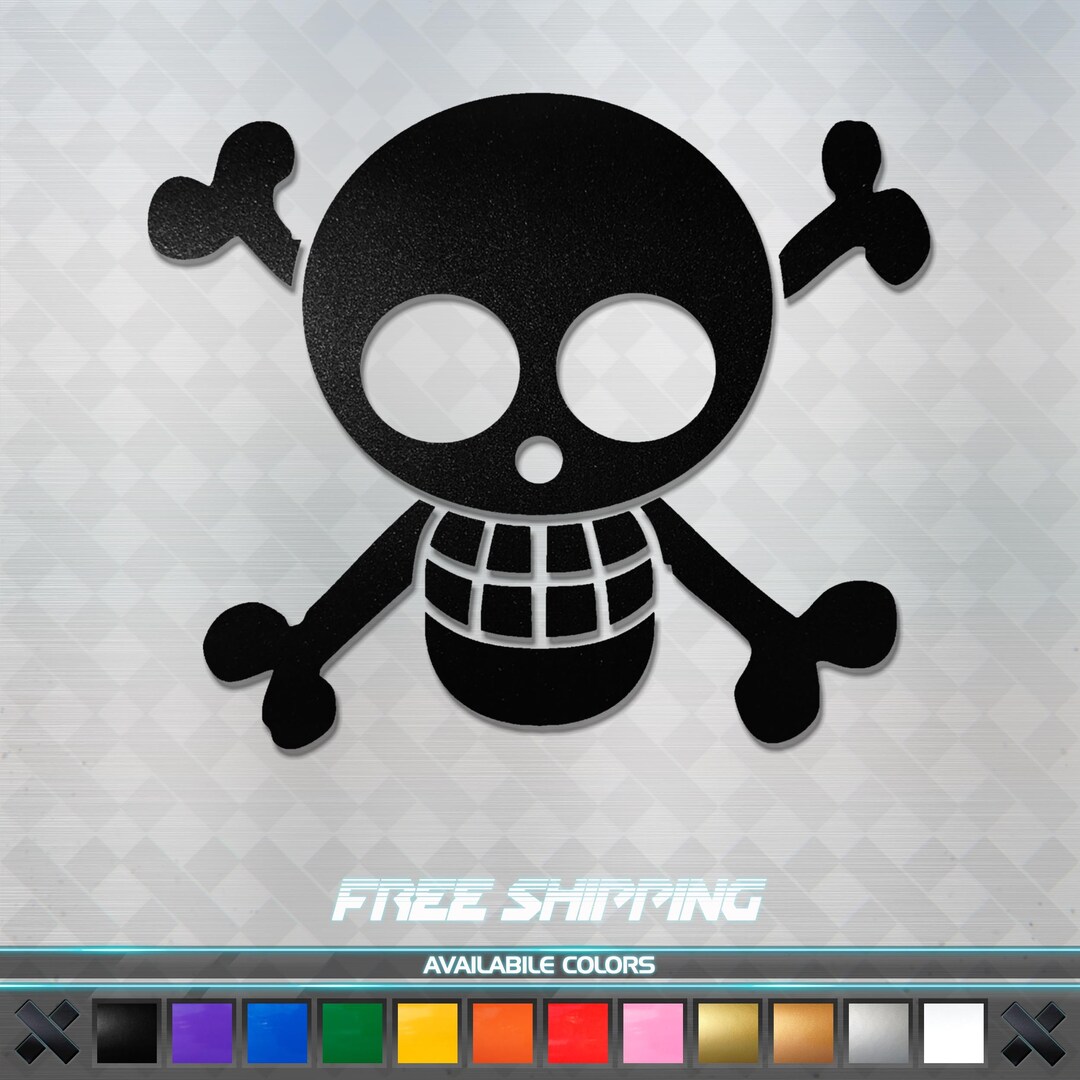 Pirate Jolly Roger Vinyl Decal Sticker - JDM Anime Car Window Truck ...