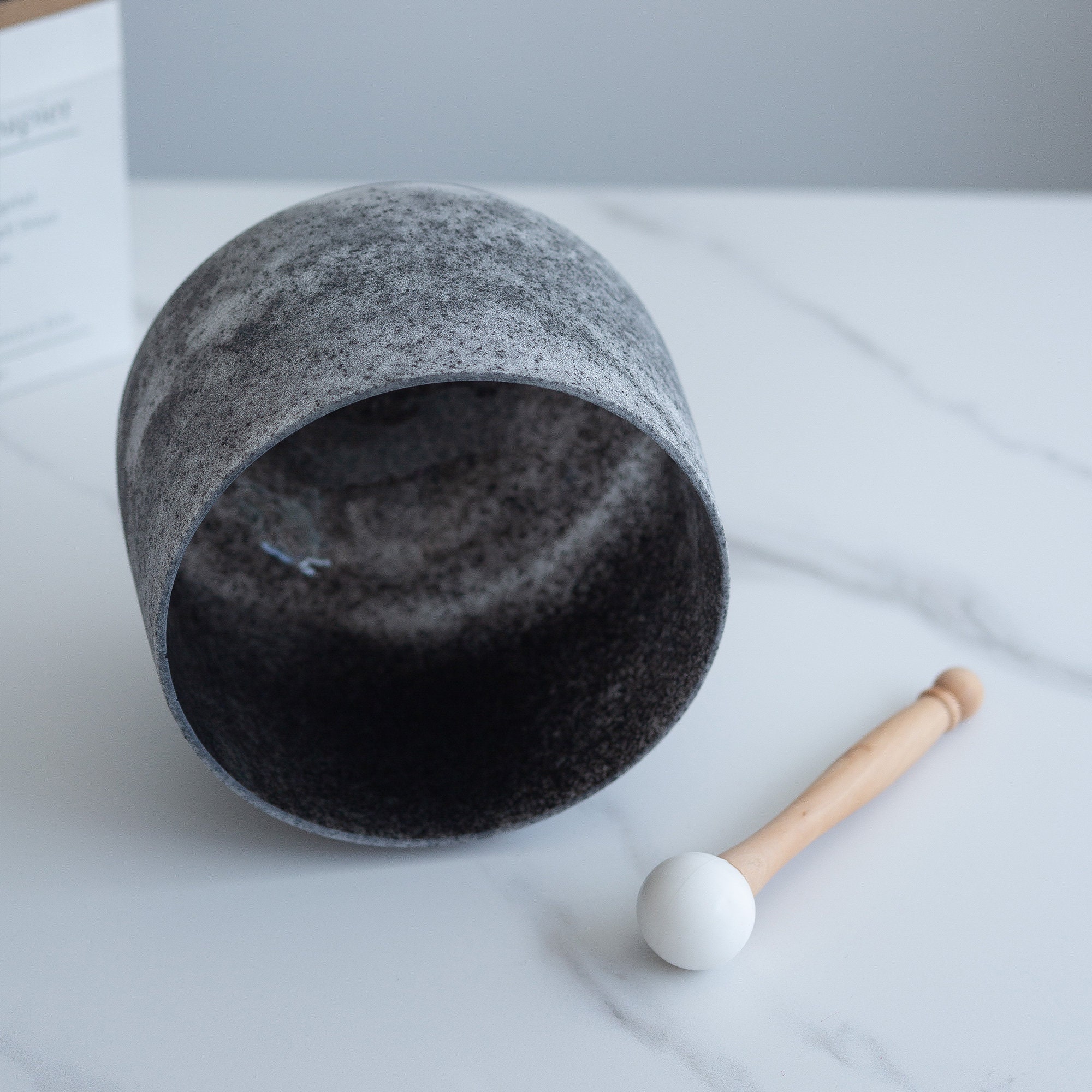 8inch Black Chakra Frosted Quartz Crystal Singing Bowl - Etsy