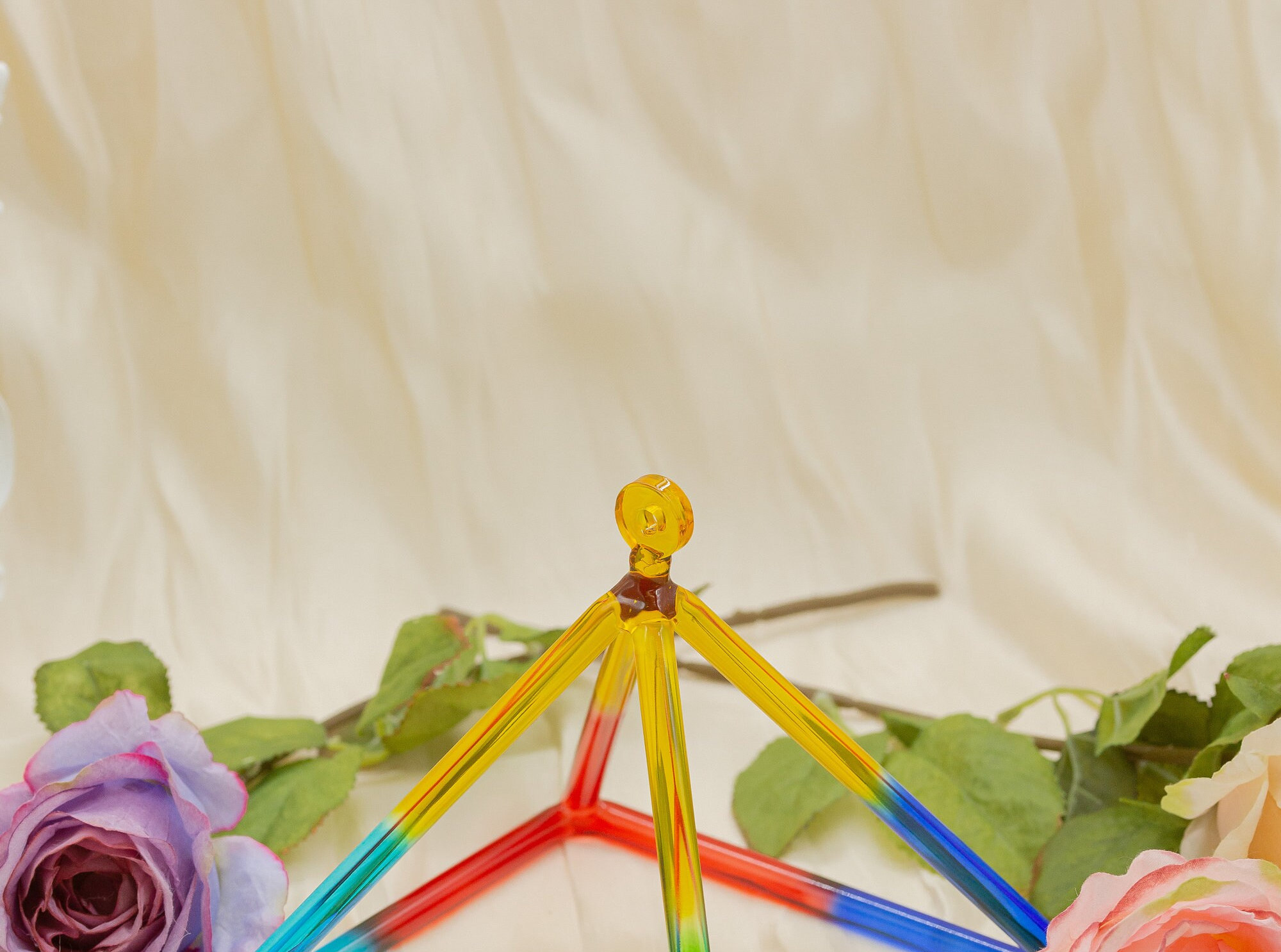 Rainbow Clear Crystal Singing Pyramid With Free Mallet - Etsy