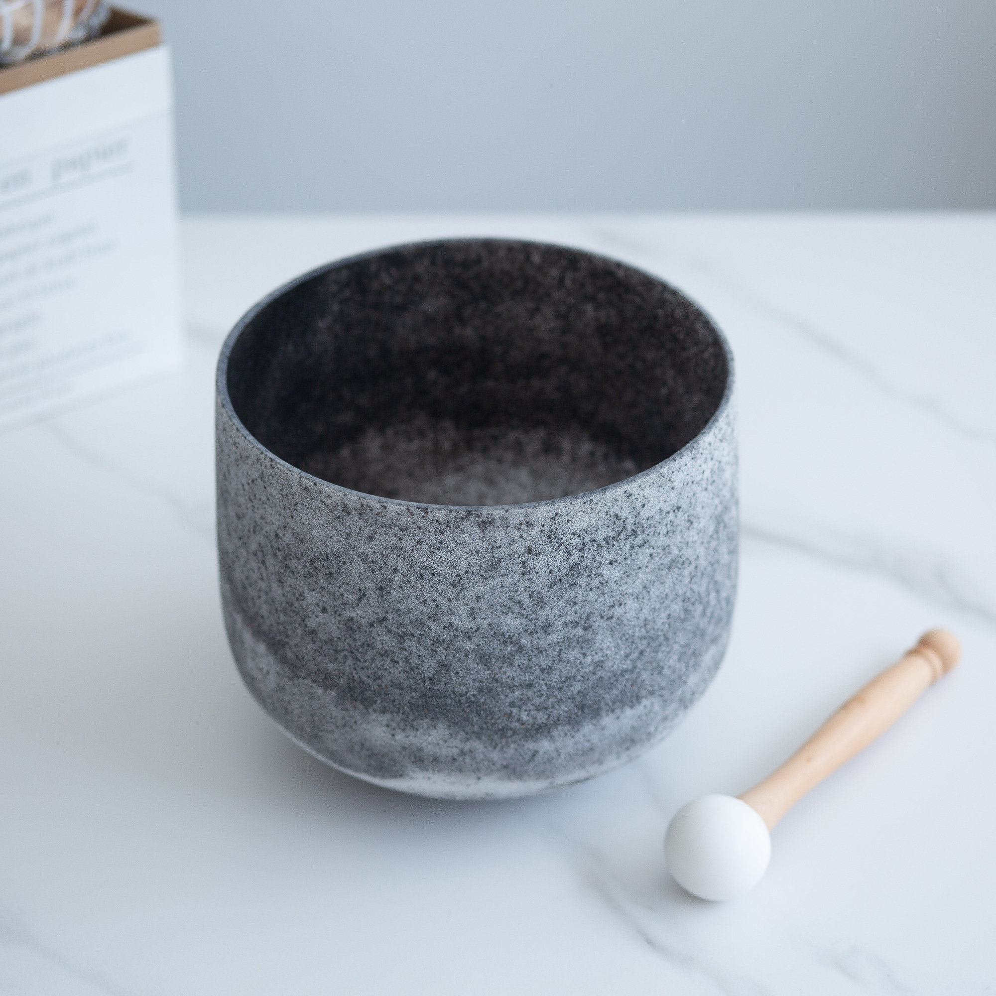 8inch Black Chakra Frosted Quartz Crystal Singing Bowl - Etsy