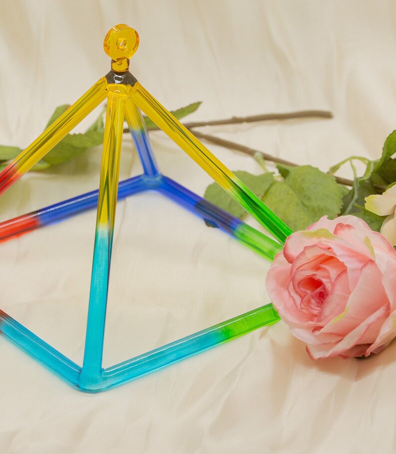 Rainbow Clear Crystal Singing Pyramid With Free Mallet - Etsy