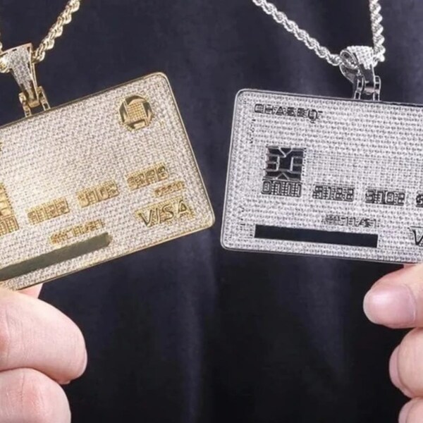 Credit Card Pendant - Etsy