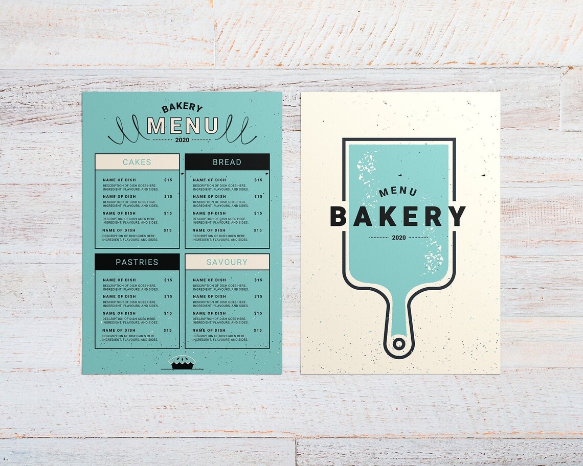 Bakery Menu Template Editable Bakery Menu Cafe Menu - Etsy