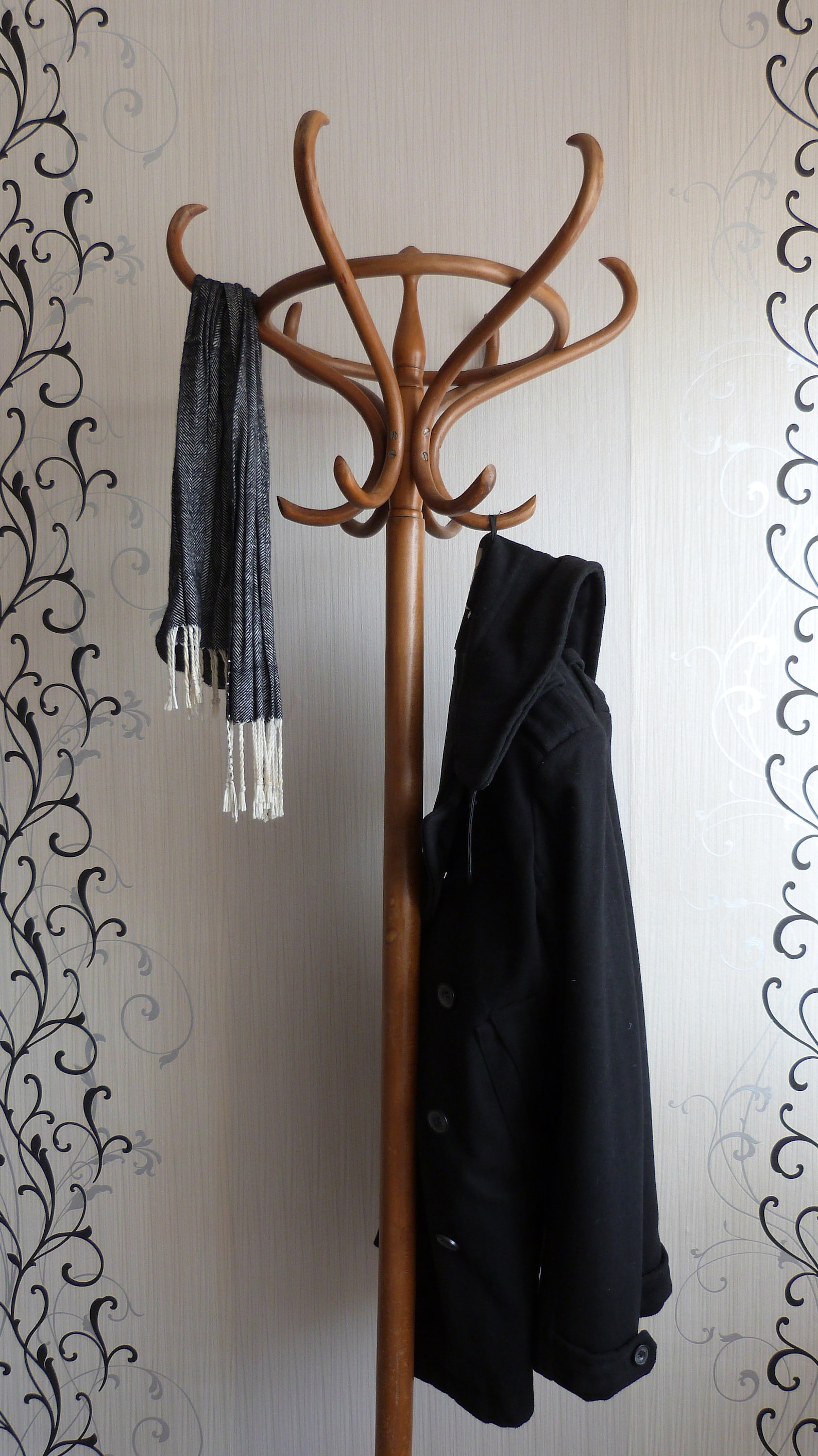 Vintage Wooden Hanger, Standing Coat Rack, Antique Coat Rack, Vintage ...