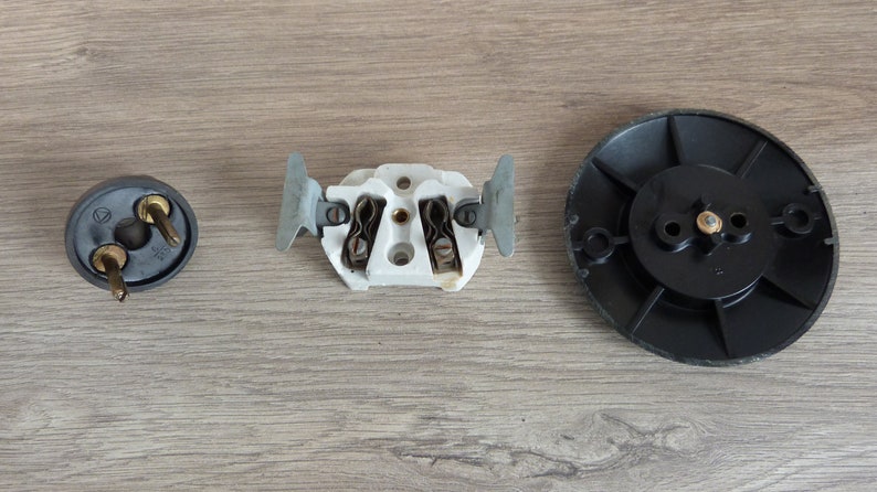 Electrical Socket and Plung, Vintage Electrical Socket, Retro Plug ...