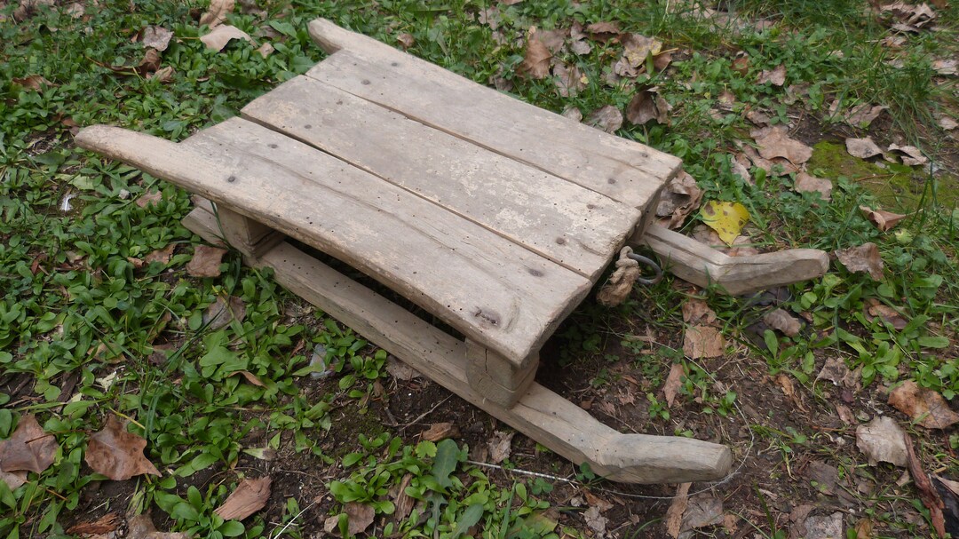 Antique Wooden Snow Sled, Old Wooden Sled, Antique Children's Sled ...