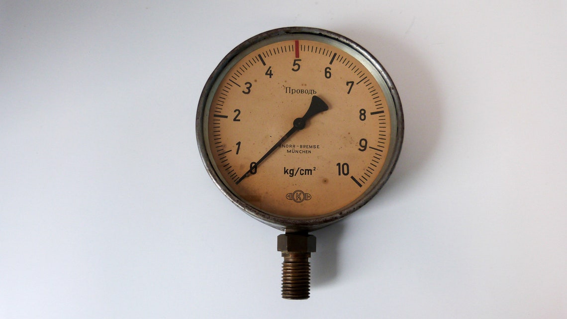 Old Manometer, Large Pressure Gauge, Air Pressure Instrument, Vintage ...