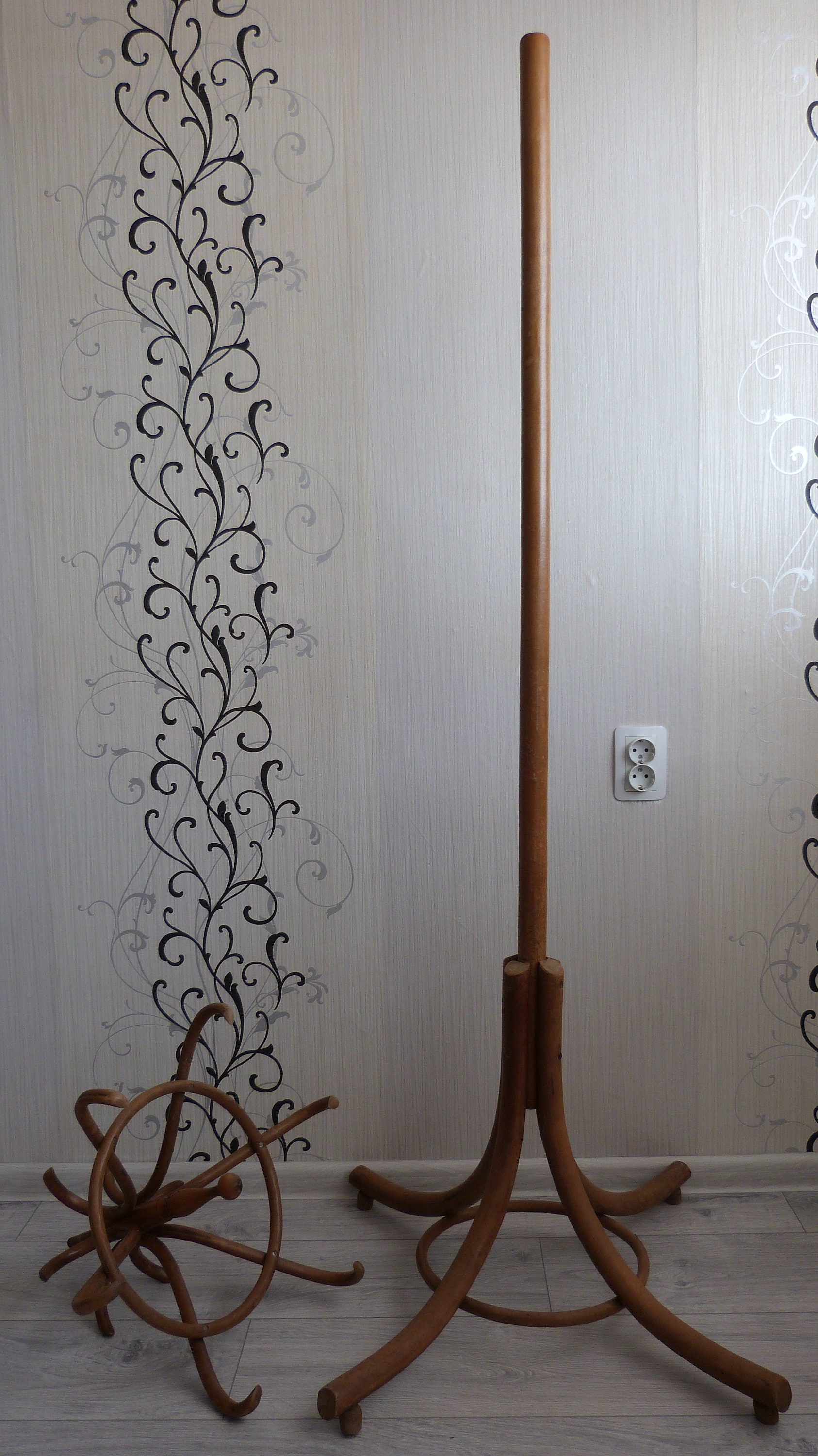 Vintage Wooden Hanger, Standing Coat Rack, Antique Coat Rack, Vintage ...