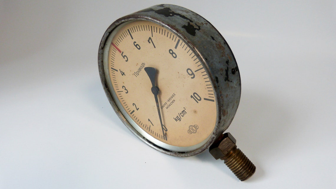 Old Manometer, Large Pressure Gauge, Air Pressure Instrument, Vintage ...