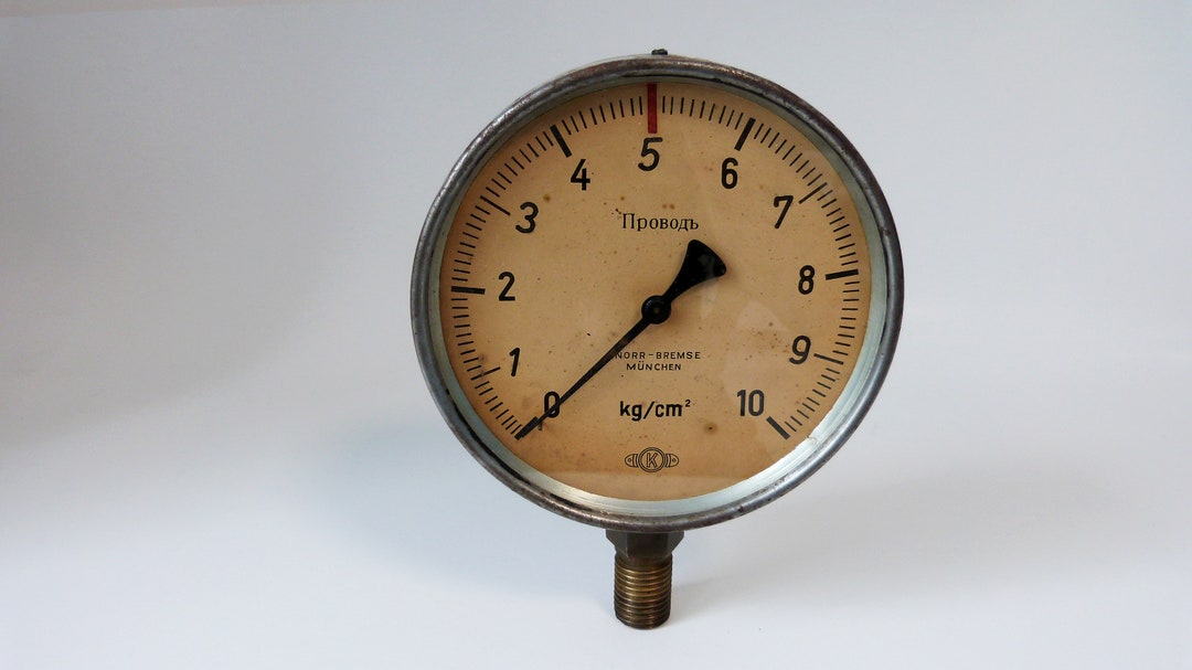 Old Manometer, Large Pressure Gauge, Air Pressure Instrument, Vintage ...