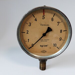 Old Manometer, Large Pressure Gauge, Air Pressure Instrument, Vintage ...