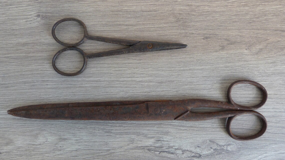 Set of Two Scissors, Vintage Embroidery Scissors, Sewing Scissors ...