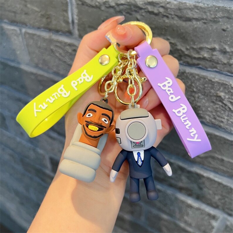 Creative Skibidi Toilet Keyringfunny Toilet Man Key Ring 3D - Etsy UK