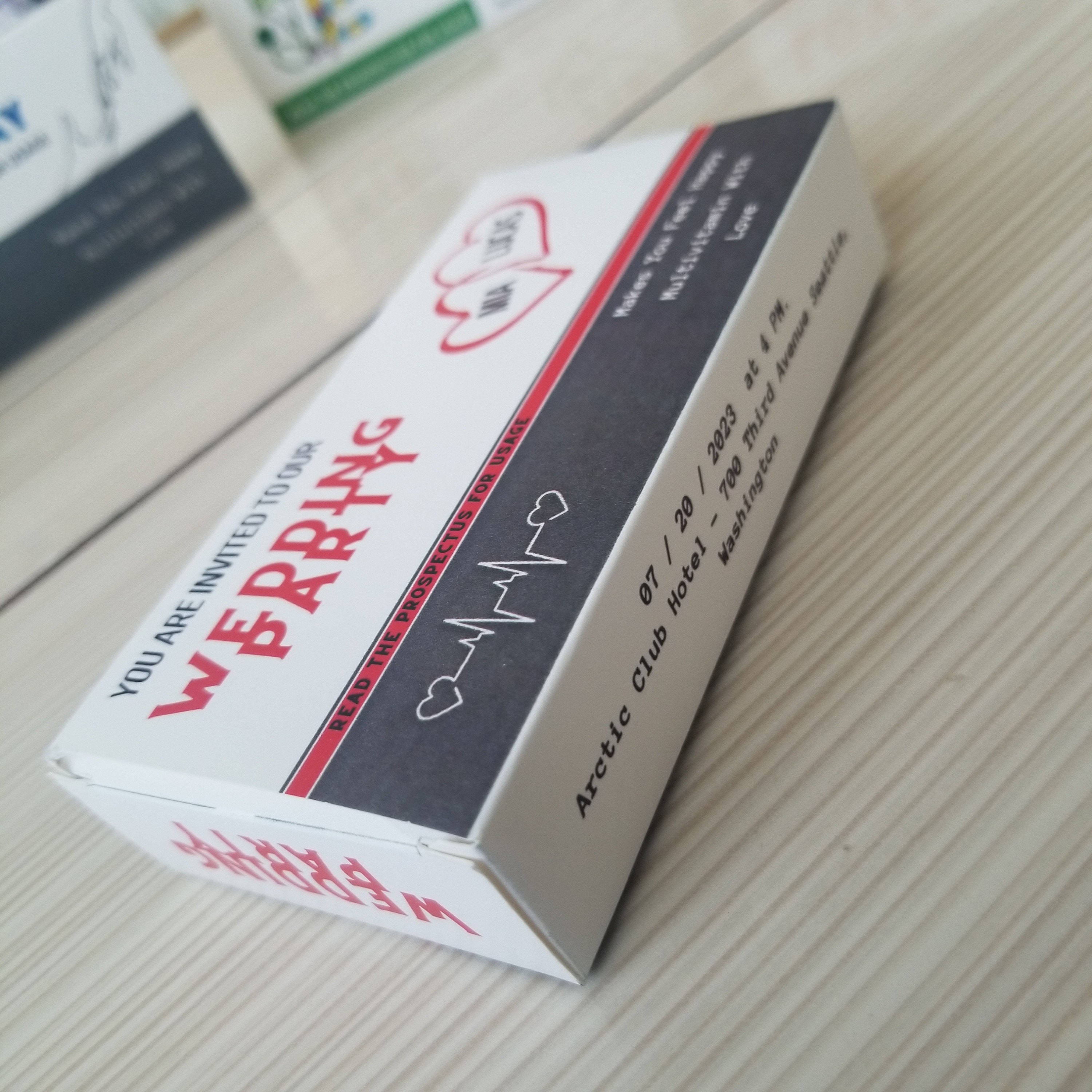 Wedding Party,pill Box,editable Invitation Template, - Etsy