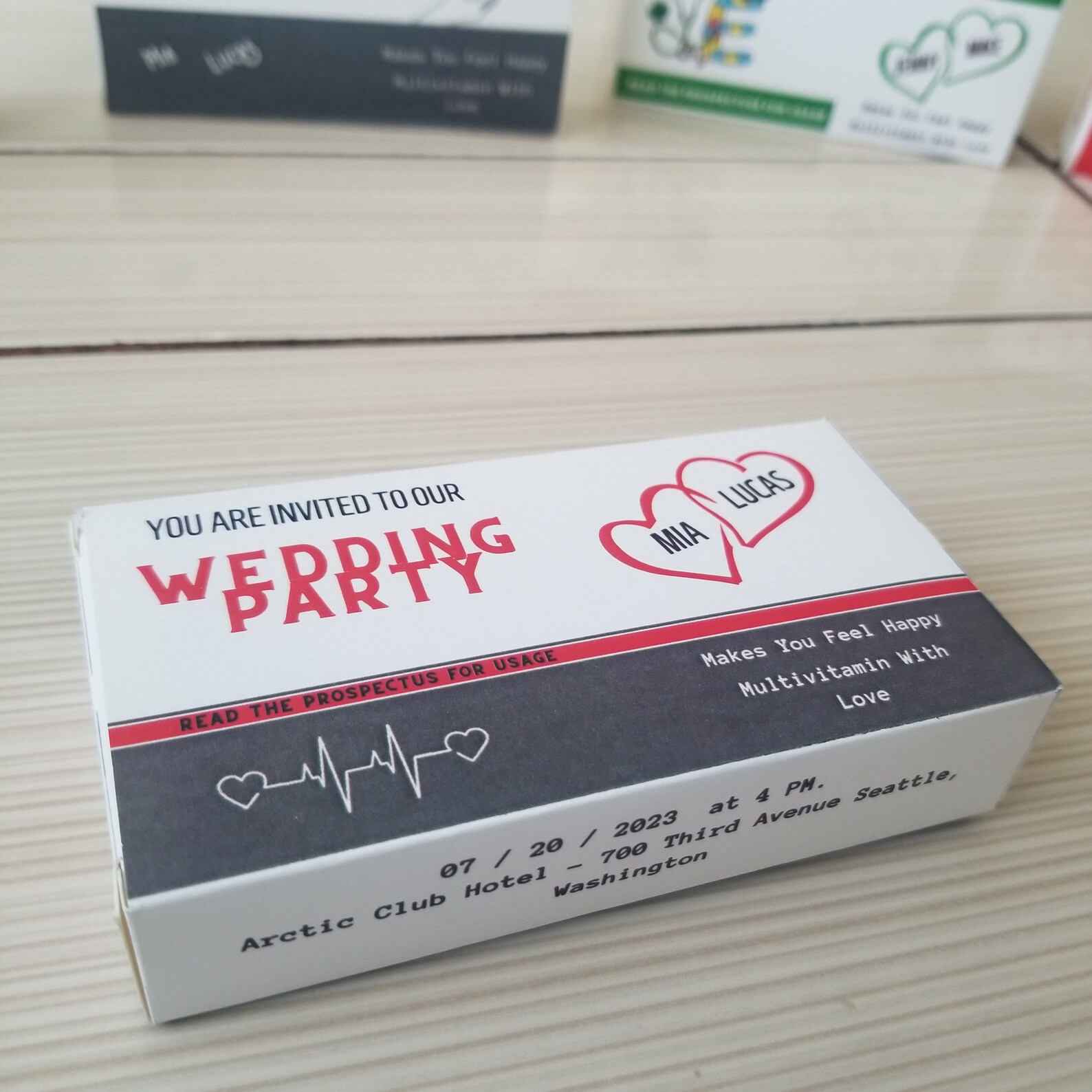 Wedding Party,pill Box,editable Invitation Template, - Etsy