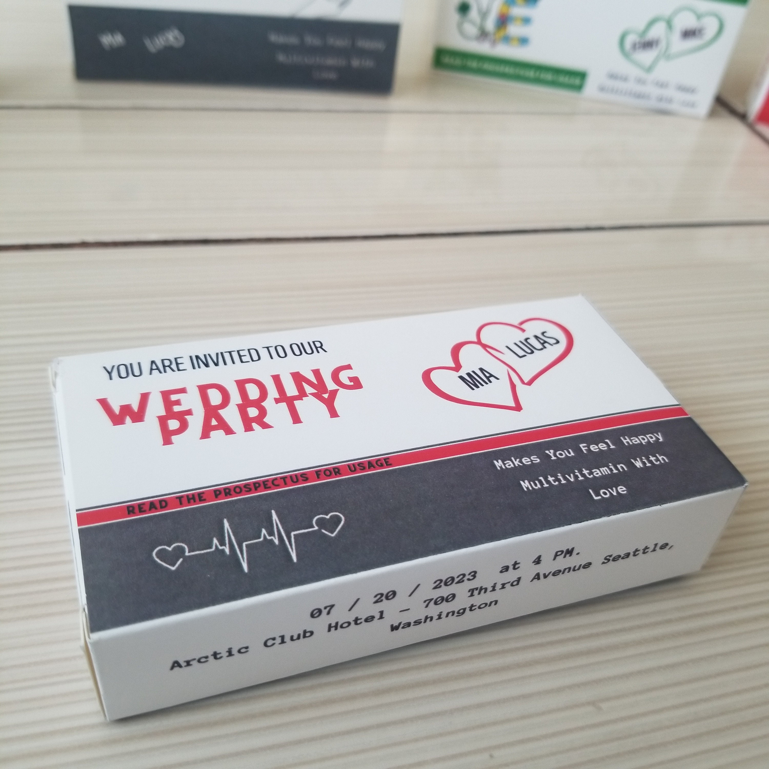 Wedding Party,pill Box,editable Invitation Template, - Etsy