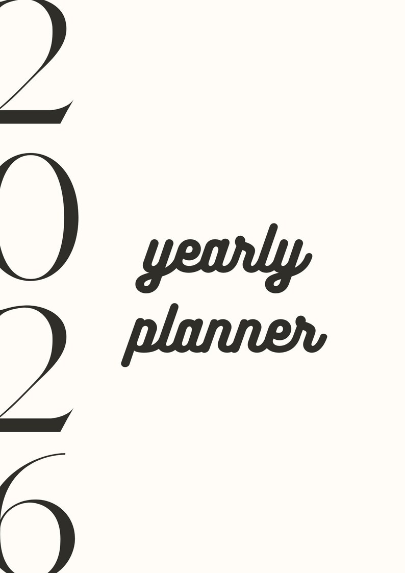 2026 Digital Yearly Planner & Calendar | Instant Download | PDF Planner ...