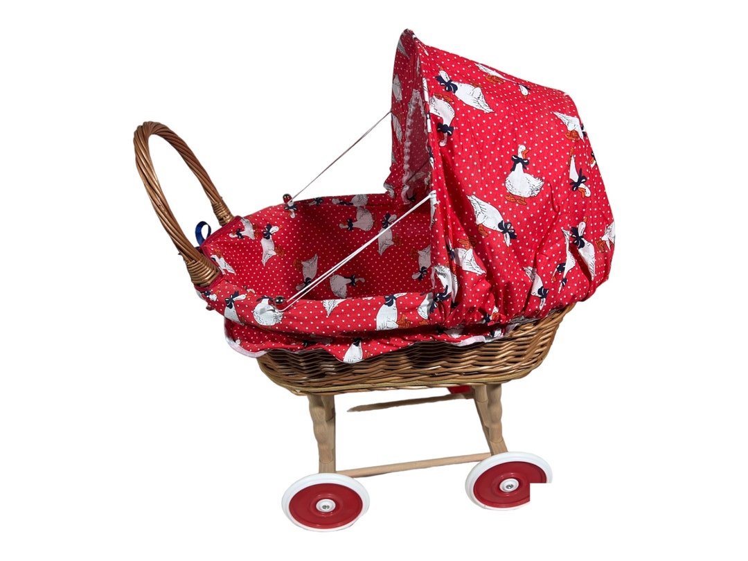 Doll's Pram Made of Willow Wood, Wicker Pram, Stroller, Wicker Doll's ...