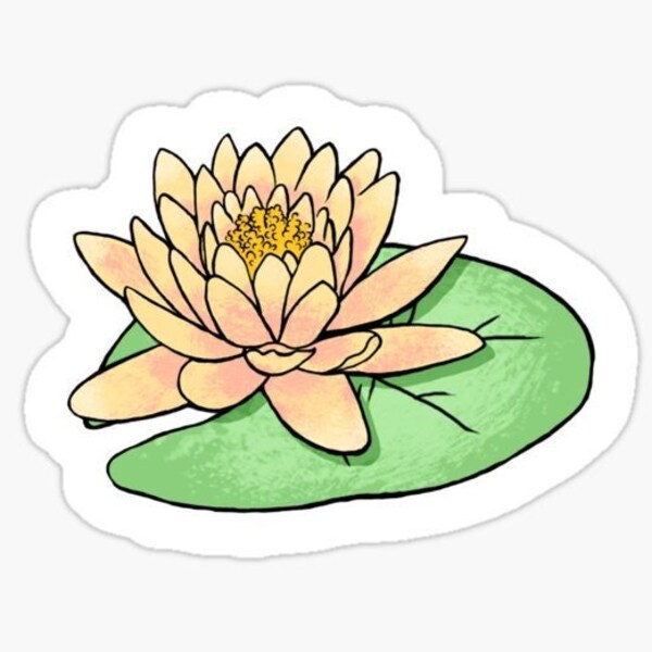 Lotus Flower Sticker - Etsy