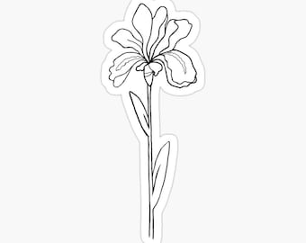 Iris Flower Car Decal - Etsy