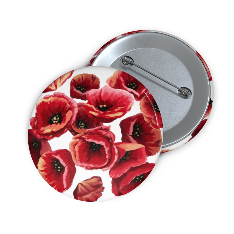 August Birth Flower Pin Buttons Birth Month Flower Gift August Birthday ...