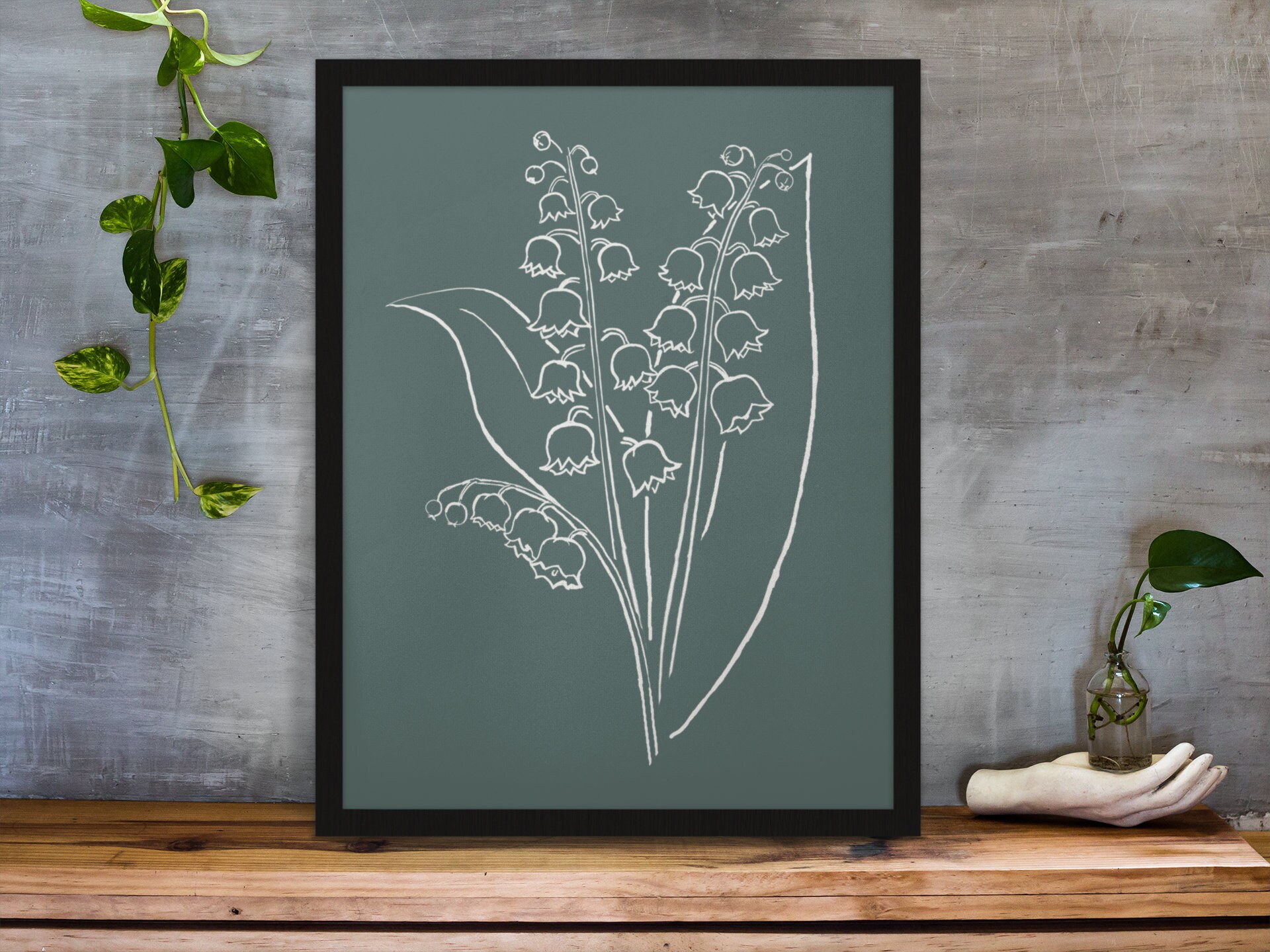 White Line Flower PNG Digital Download Flower Line Drawing - Etsy