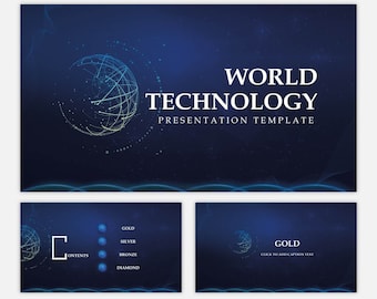 Minimal Magazine Style Technology Powerpoint Template02 - Etsy