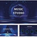 Creative Blue Music Studio Powerpoint Template - Etsy