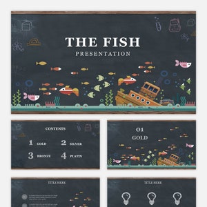 The Fish IDEA Powerpoint Template, Google Slides, Keynote Templates - Etsy