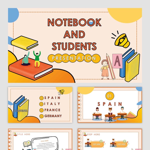 Powerpoint Notebook Template - Etsy