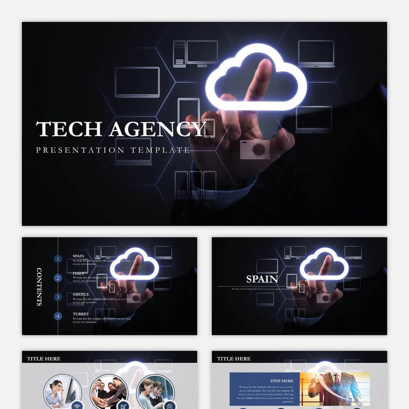 Tech Powerpoint Template - Etsy