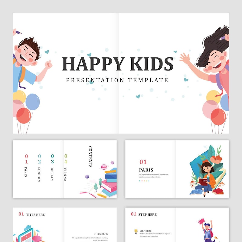 Powerpoint Kids Template - Etsy