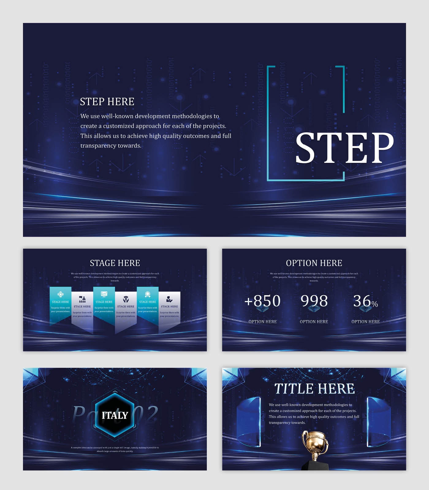 Creative Blue Music Studio Powerpoint Template - Etsy