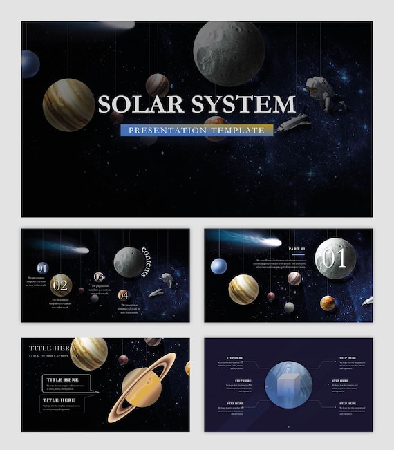 Space Solar Systems PPT Template - Etsy