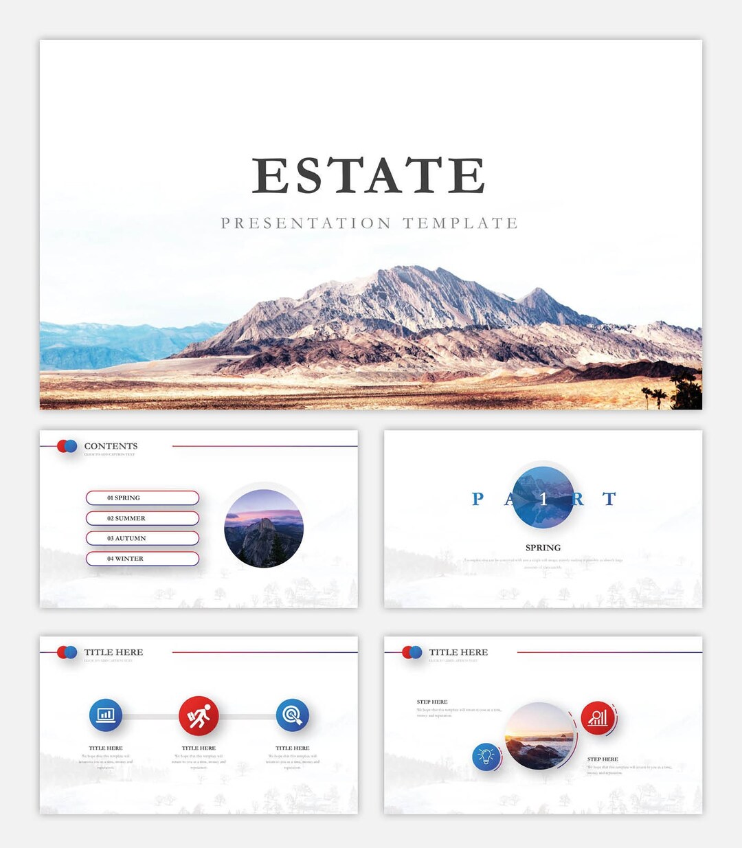 Realty Estate Powerpoint Template - Etsy