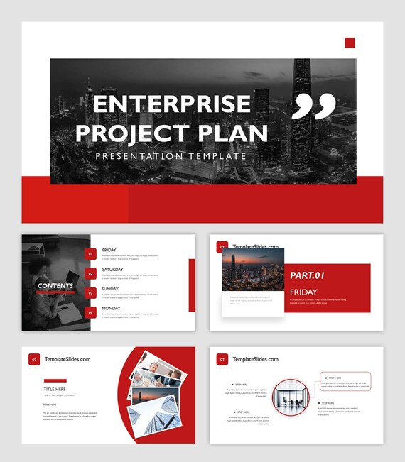Enterprise Project Plan PPT Template | Etsy